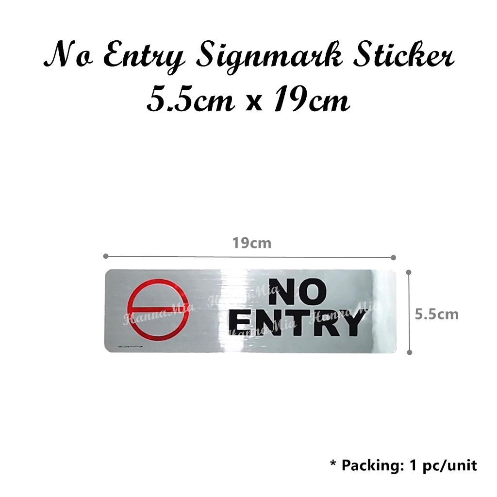 No Entry Signmark Sticker No Entry Signate | Papan Tanda Dilarang Masuk ...