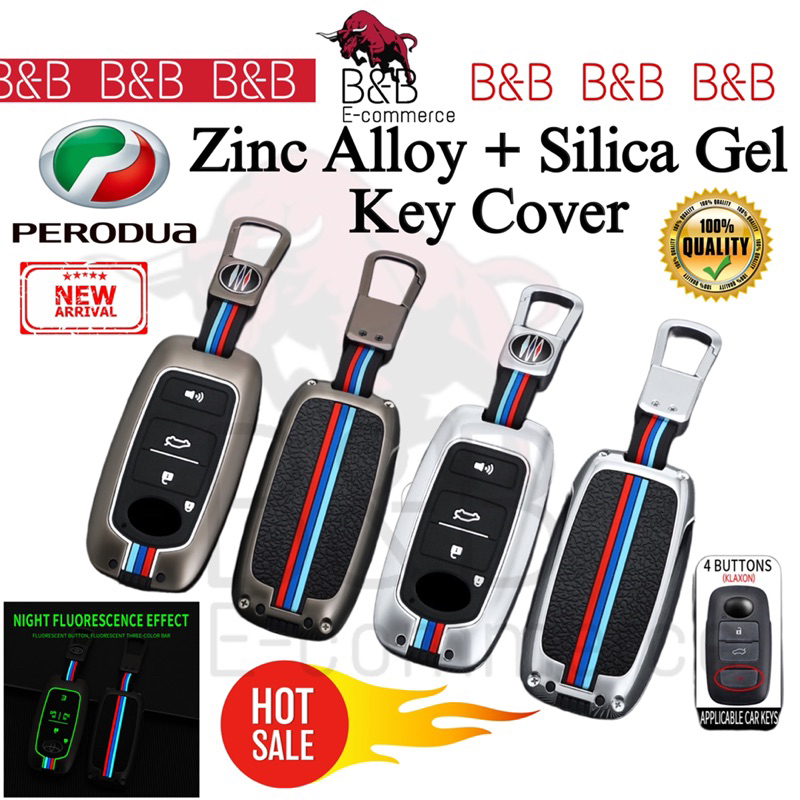 New Arrival Zinc Alloy+silica Gel Car Key Cover for Perodua Ativa MYVI ...