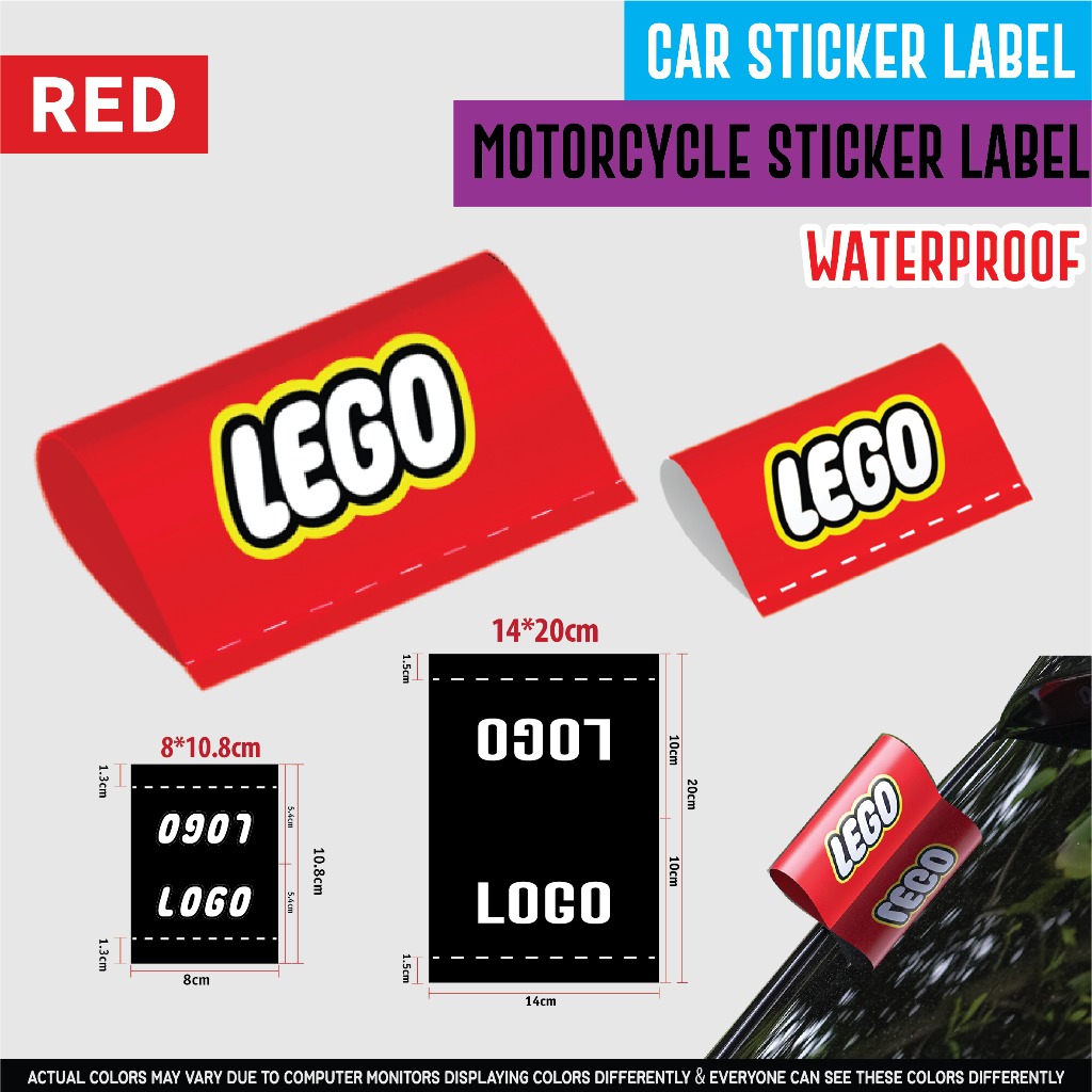 Lego Hotwheels Washing Sticker Label Car Trunk Door Label Car Exterior ...