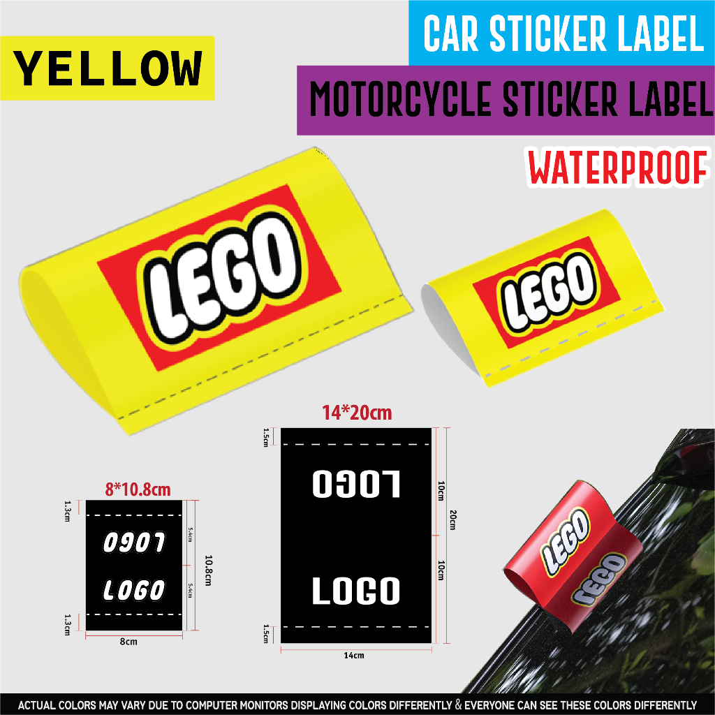 Lego Hotwheels Washing Sticker Label Car Trunk Door Label Car Exterior ...