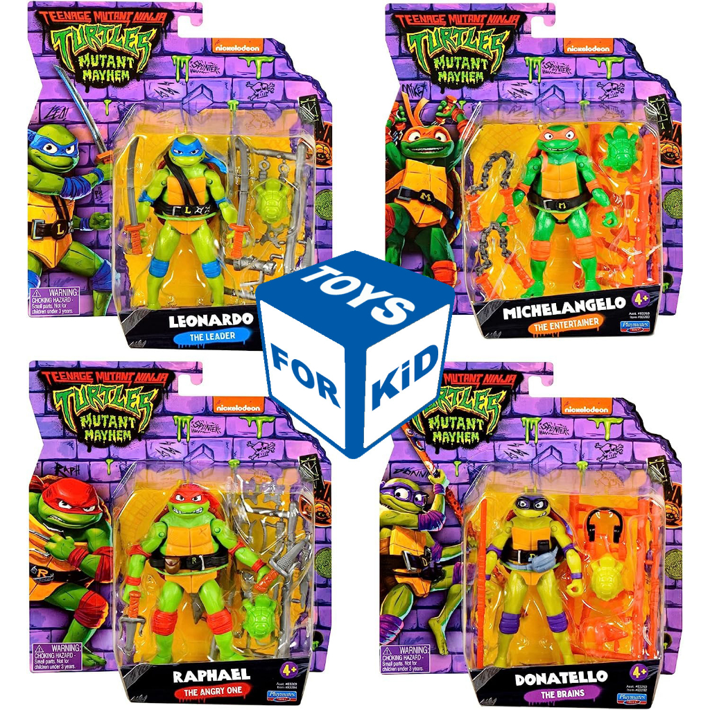 TMNT 4 Pack Set Turtles Teenage Mutant Ninja Turtles: Mutant Mayhem ...