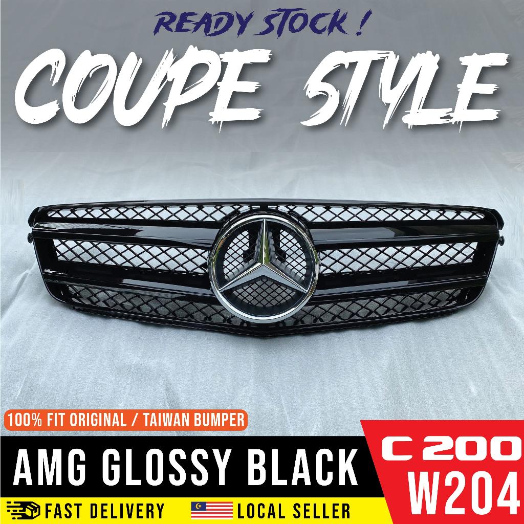 W204 Coupe Grill AMG Black Silver C63 C200 C250 C300 Mercedes | Shopee Malaysia