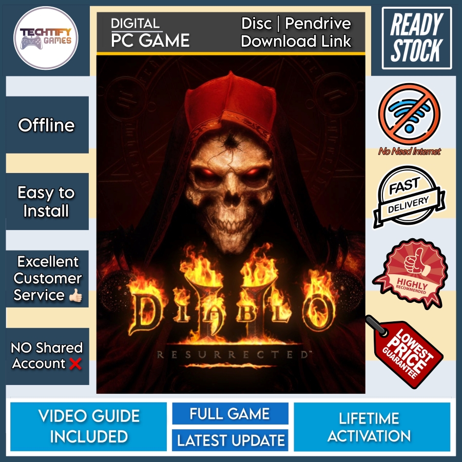 [PC Game] Diablo 2 Resurrected - Offline [Disc | Pendrive | Download Link] | Shopee Malaysia