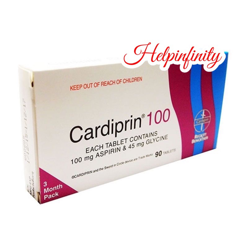 Cardiprin 100 Tabs 90s (EXP: 06/26) Aspirin 100mg Glycine 45mg | Shopee ...