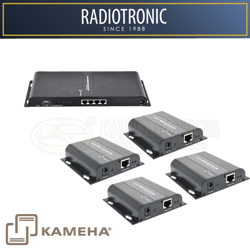 HDMI SPLITTER EXTENDER 100M 4 PORT - INCLUDE 4 UNIT OF RECEIVER ...