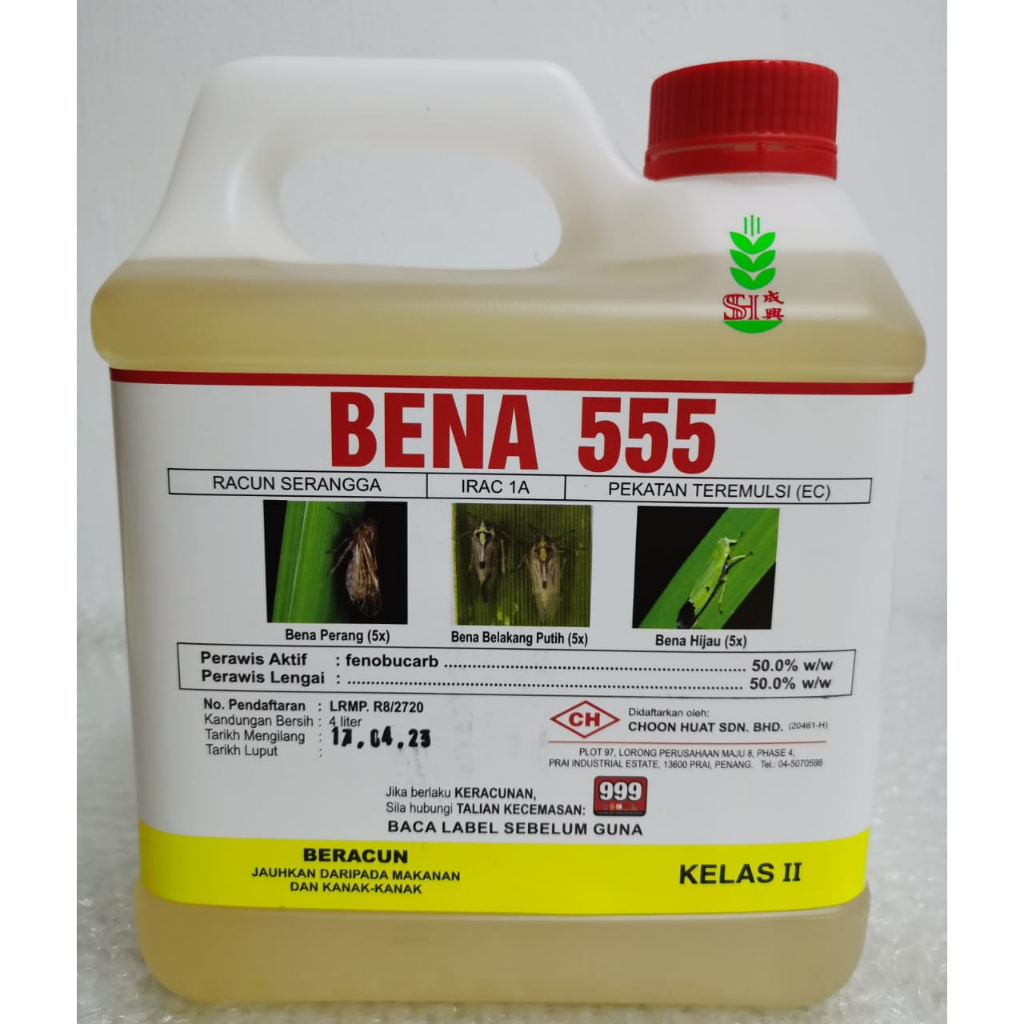 4L Bena 555 Racun Serangga | fenobucarb 50% | Bena Hijau | Bena Perang | Pianggang | Belalang ...