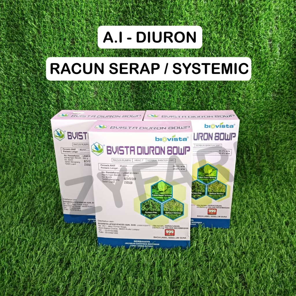 500G Biovista diuron 80 WP rumput sambau rumput pait racun rumpai ...