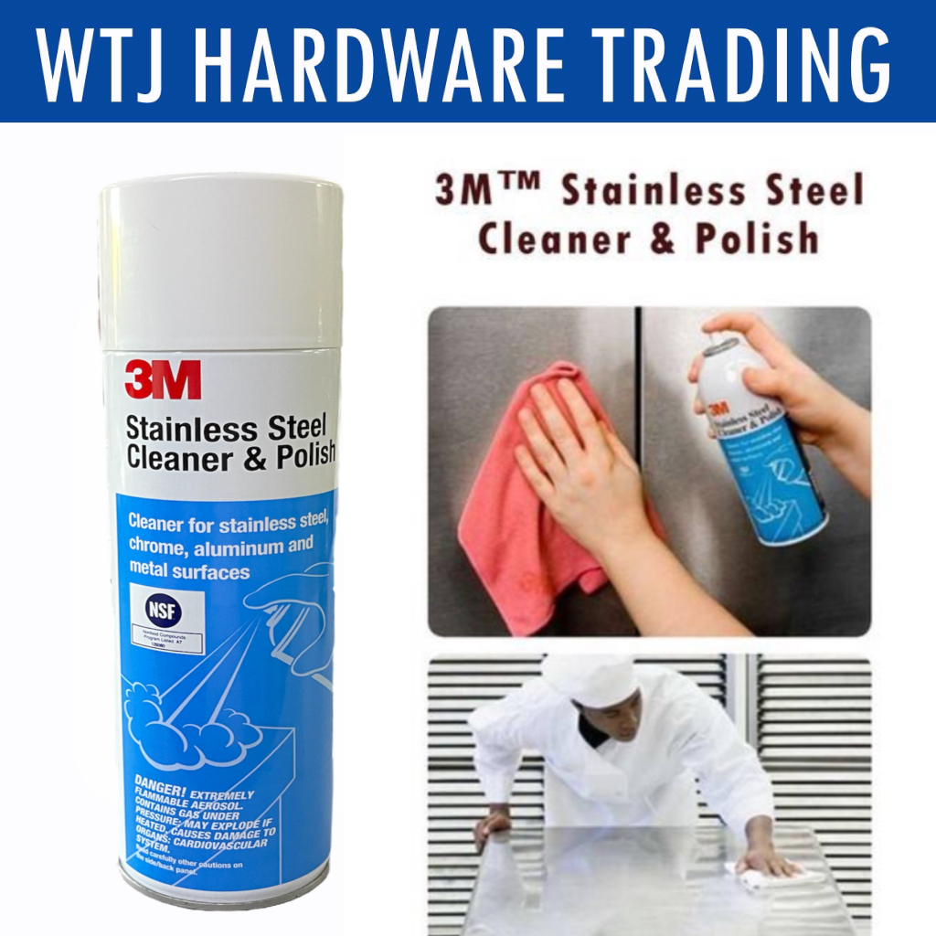(100% original) 3M Stainless Steel Cleaner And Polish 21oz 600g (price for 1 bottle) | Shopee ...