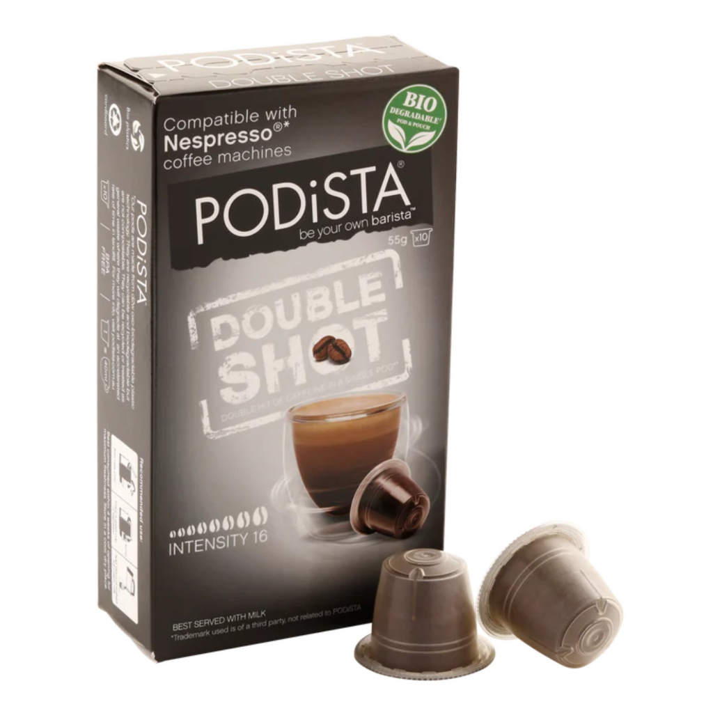 PODiSTA Barista Double Shot Coffee Nespresso Compatible Capsules, 55g ...