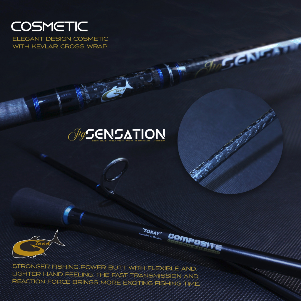 ORI G-TECH Jigging Rod Jig Sensation Butt Joint Rod , Baitcasting ...