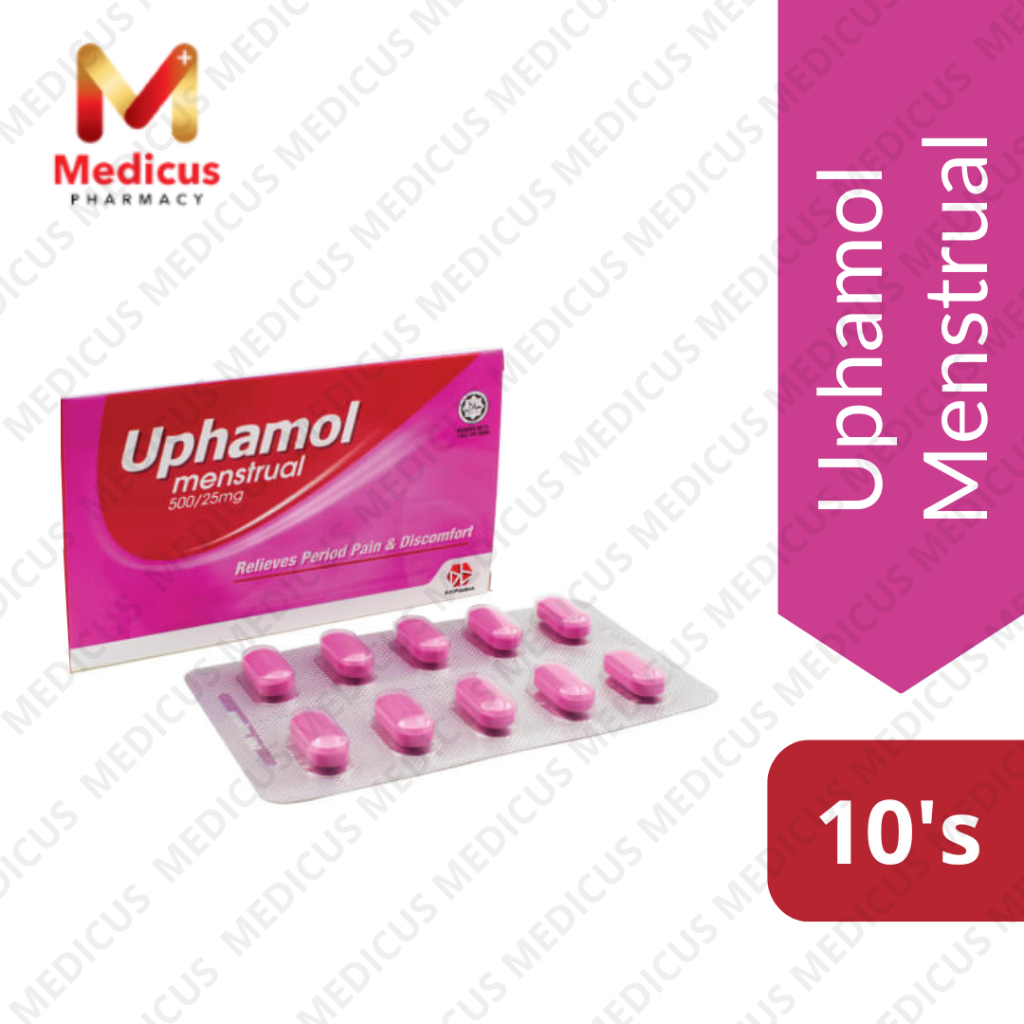 Uphamol Menstrual Tablet 500/25mg 10's/strip (Exp: 03/2027) | Shopee ...