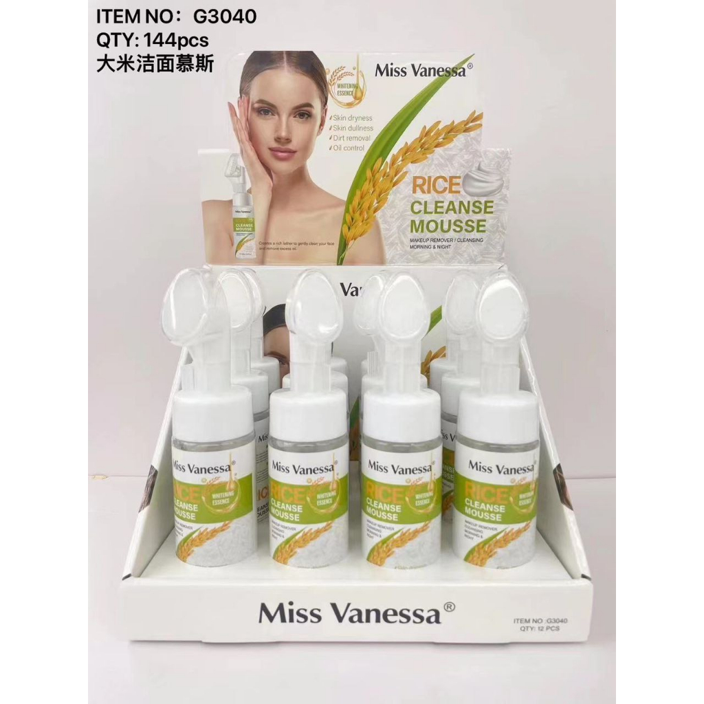 MISS VANESSA RICE CLEANSER MOUSSE 1BOX/12PCS | Shopee Malaysia