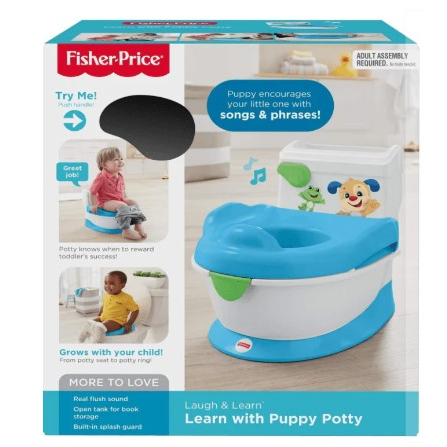 Fisher-Price Learn with Puppy Potty, Kids Toilet Training Seat with ...