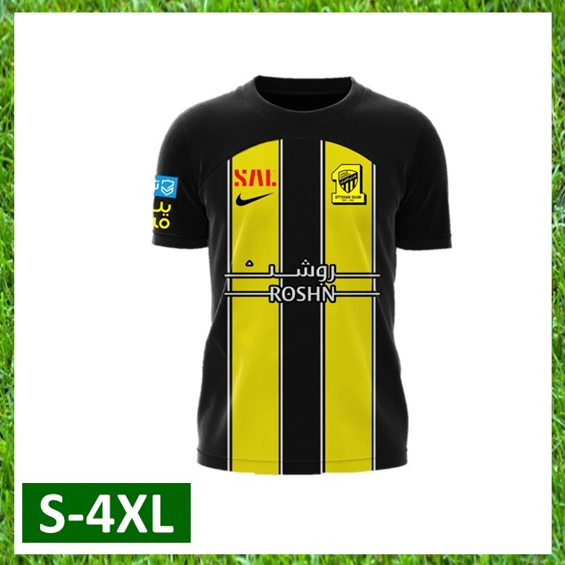 🇲🇾Ready Stock🇲🇾 23/24 Al-Ittihad Home Kit Jersey for Men (S-4XL ...