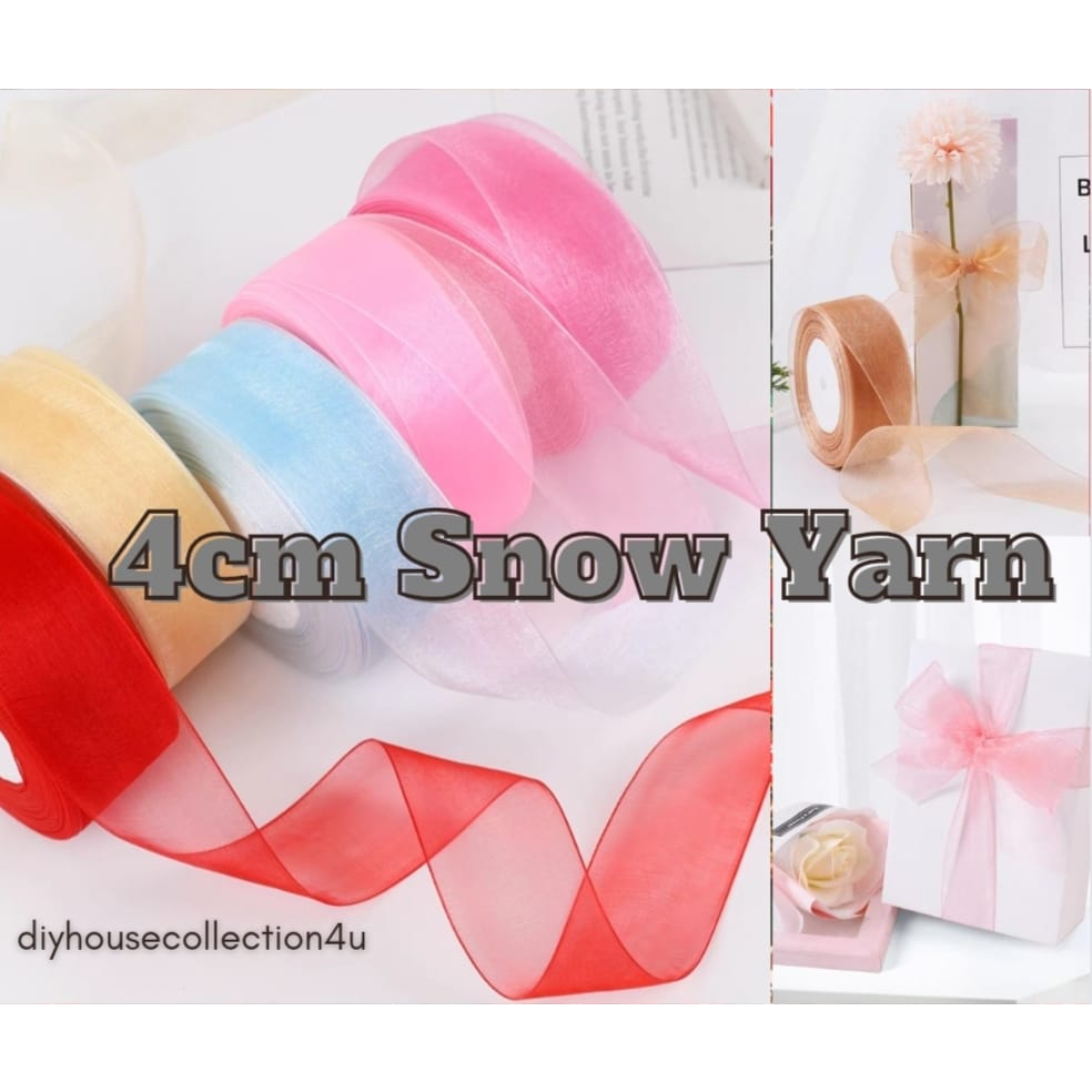 (1 Meter) Transparent 4cm Snow Gauze Gift | Shopee Malaysia