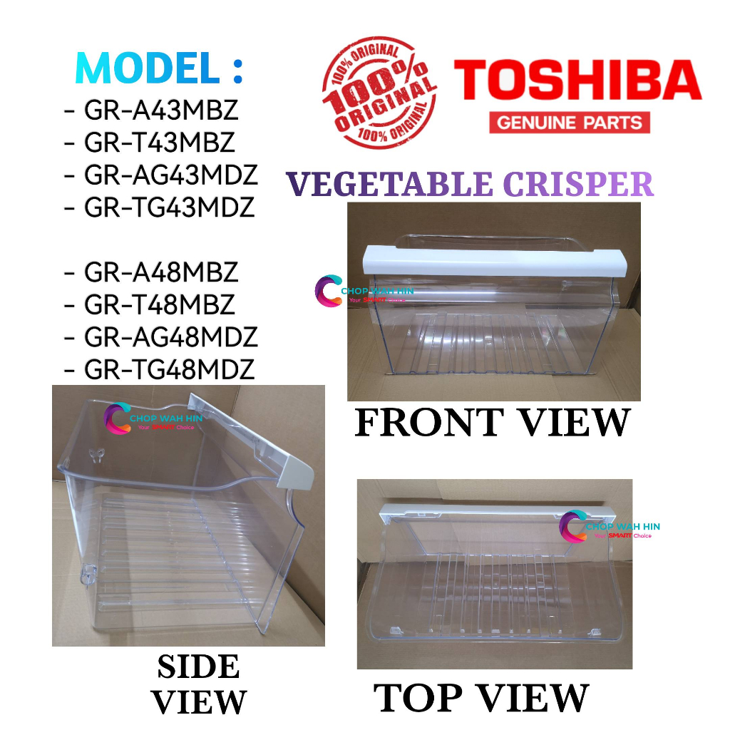 Toshiba Refrigerator VEGETABLE CRISPER GR-A43,GR-A48, GR-AG43, GR-AG48 ...