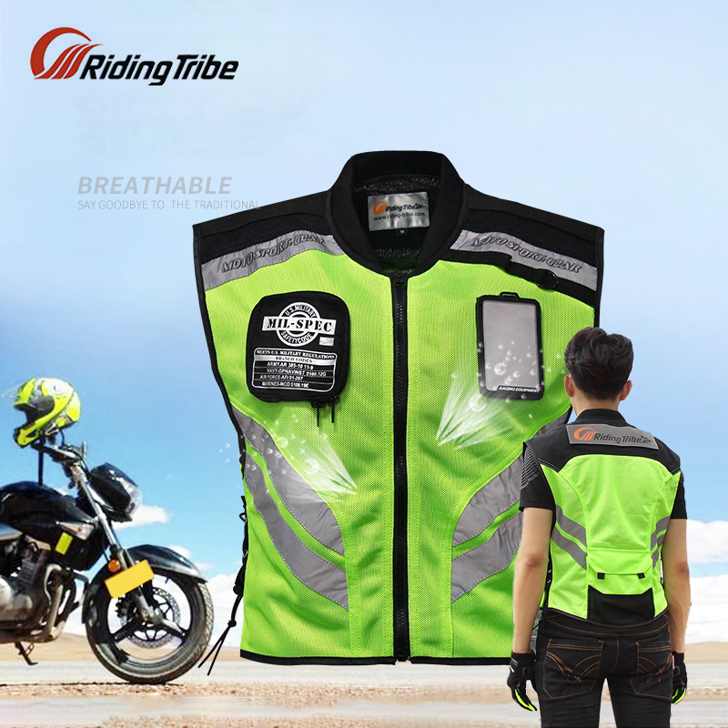 Safety Vest With Moto Pockets Motorcycle Reflective Vest For Motorcycle ...