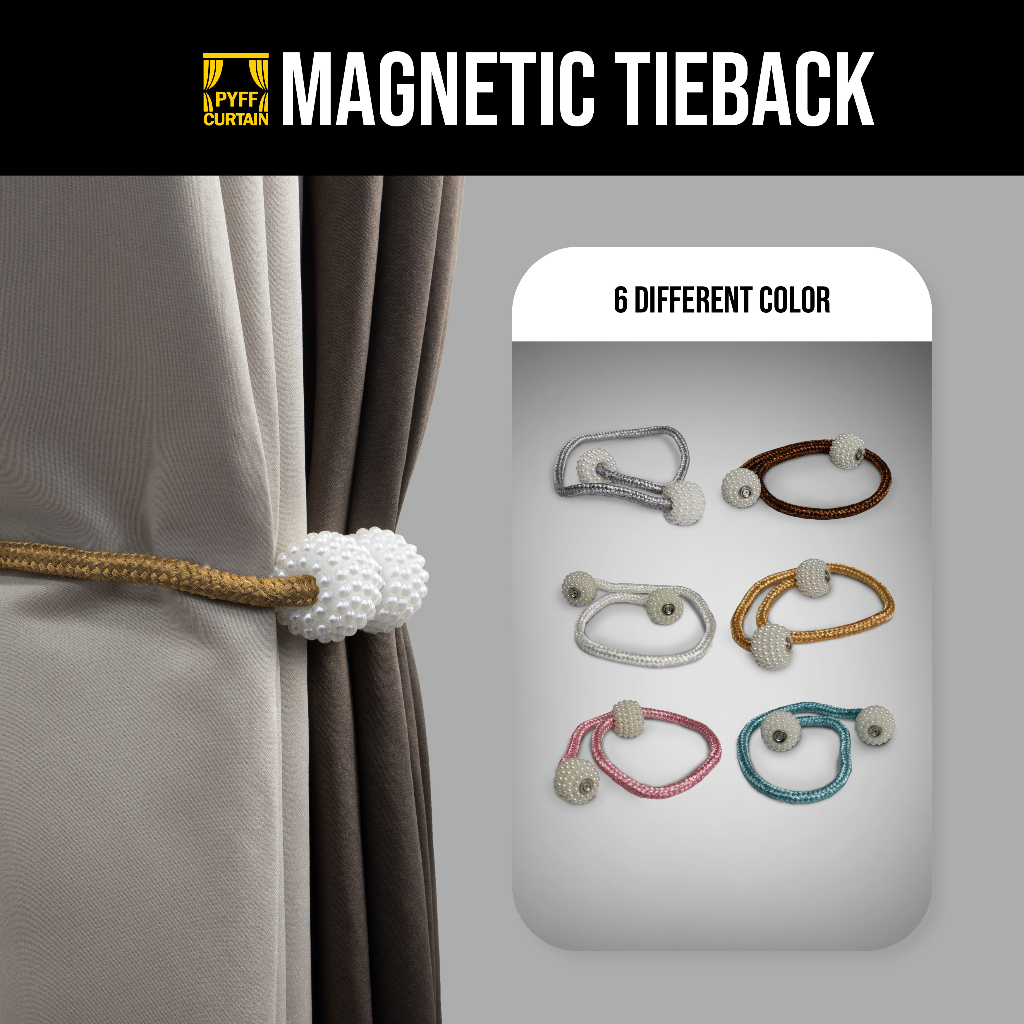 PYFF CURTAIN | MAGNETIC TIEBACK pengikat langsir magnet, curtain ...