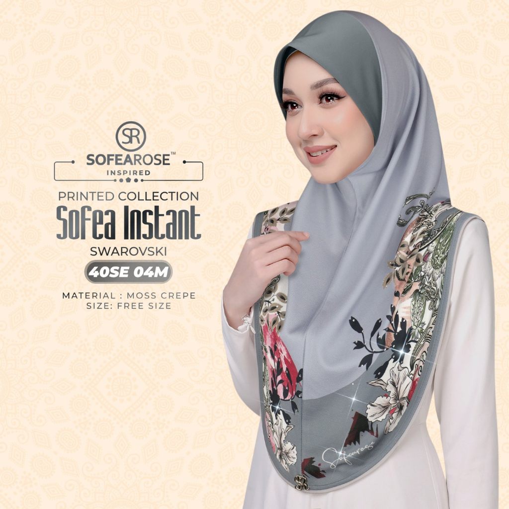💢READY STOCK 💢 TUDUNG SARUNG SOFEA ROSE. Tudung instant bercorak. | Shopee Malaysia