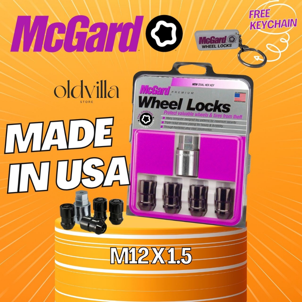 McGard Premium Wheel Locks M12x1.5 Black Locknut Lock Nut Sport Rim ...
