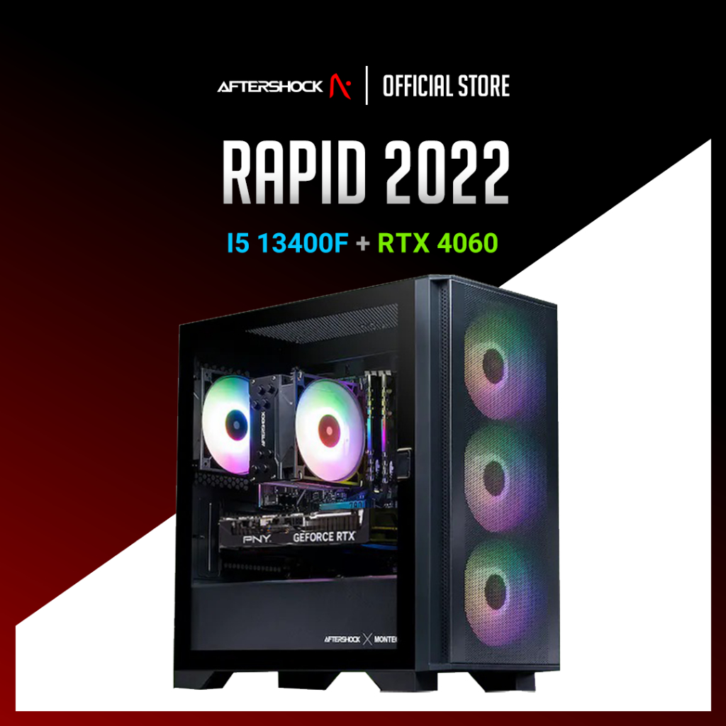 AFTERSHOCK LEVEL 2X | INTEL I5 13400F + RTX 4060 | 16GB RAM | 512GB SSD ...