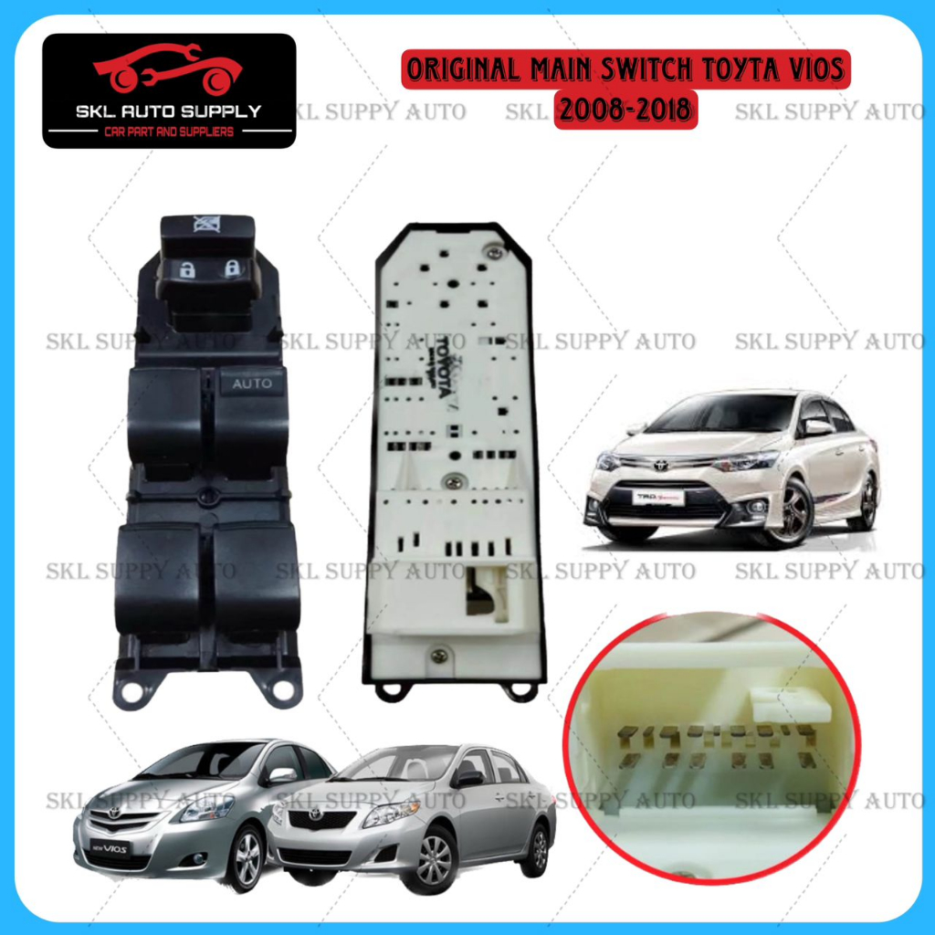 Original Toyota Vios Altis Camry 2007-18 Power Window Main Switch ...