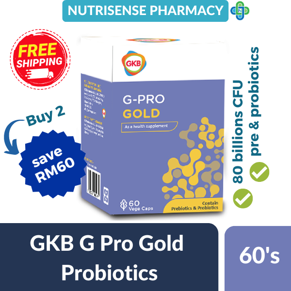 [FREE SHIPPING] GKB G-Pro Gold Pre Probiotics - 60's [Gut health, 80 ...