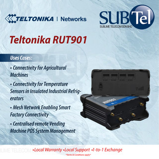 Teltonika RUT901 Industrial Cellular Router 4G LTE 150Mbps WiFi Dual ...