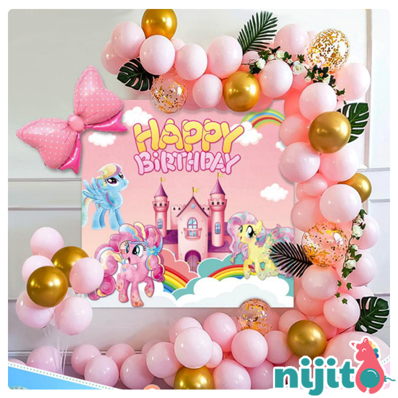 Nijito- Pink Gold My Little Pony Birthday Balloon Aluminium Foil ...