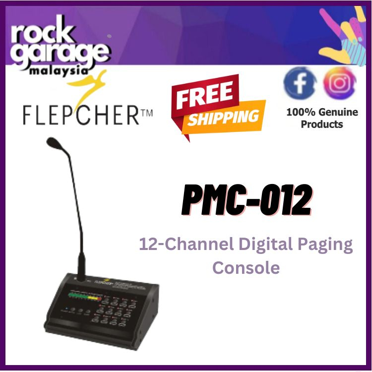 Flepcher PMC-012 12-Channel Digital Paging Console ( PMC012 / PMC 012 ...