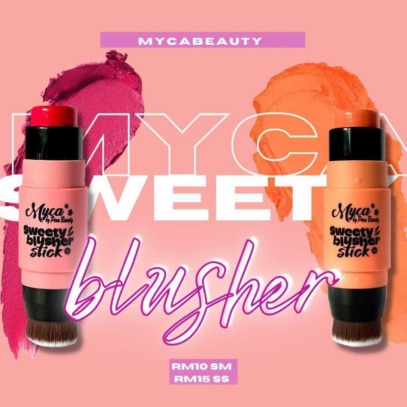 MYCA BLUSHER STICK 2 IN 1 (BLUSH + BRUSH) | Shopee Malaysia