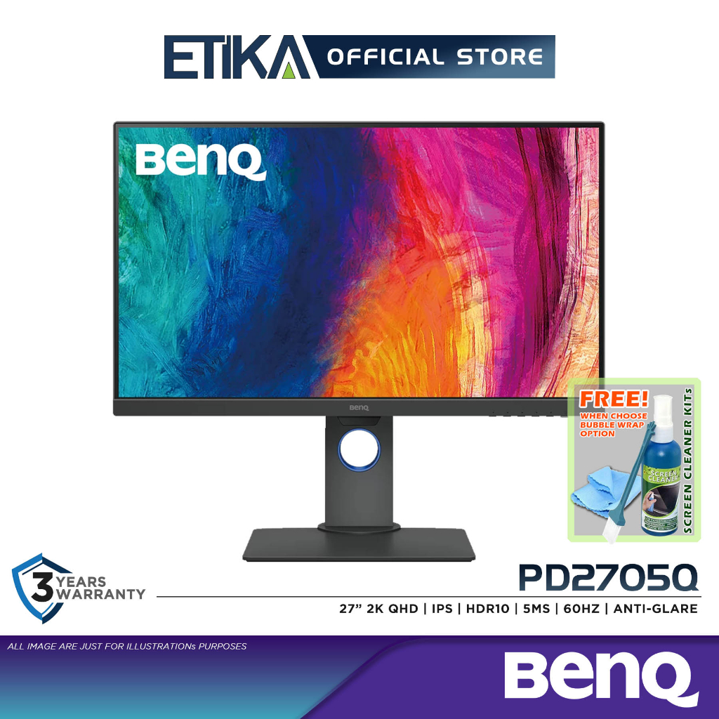 BenQ DesignVue PD2705Q | 27" IPS 2K QHD sRGB HDR10 USB Type-C Designer Monitor | Shopee Malaysia