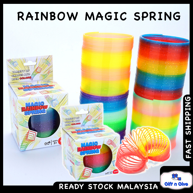 Kids Toy Bouncy Stretchy Slinky Rainbow Magic Spring Toys for Kids ...