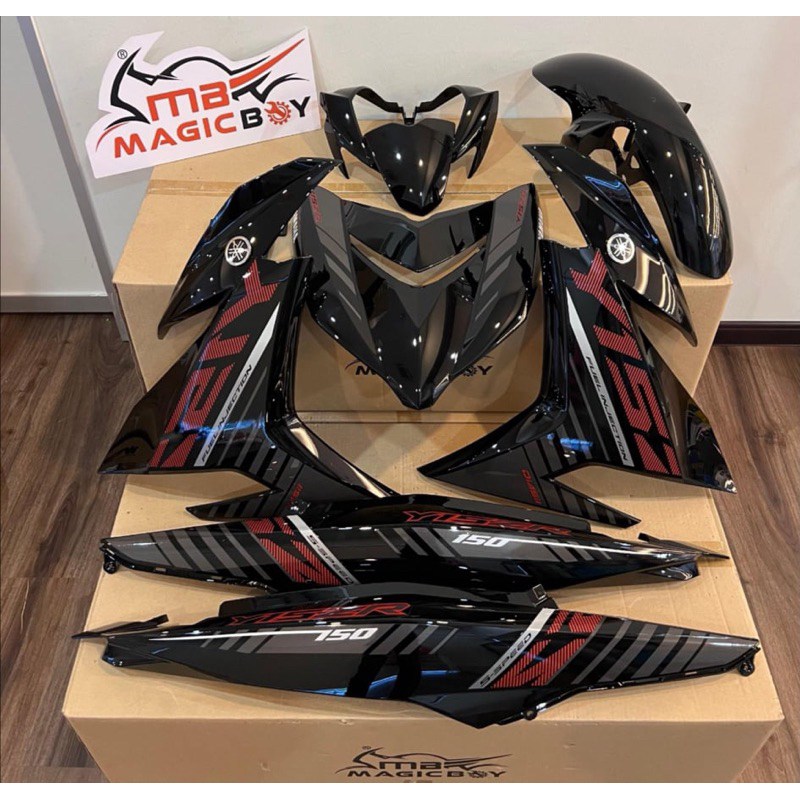Magic Boy Y15ZR V1/V2 Cover Set Hitam Batman Siap Stripe | Shopee Malaysia