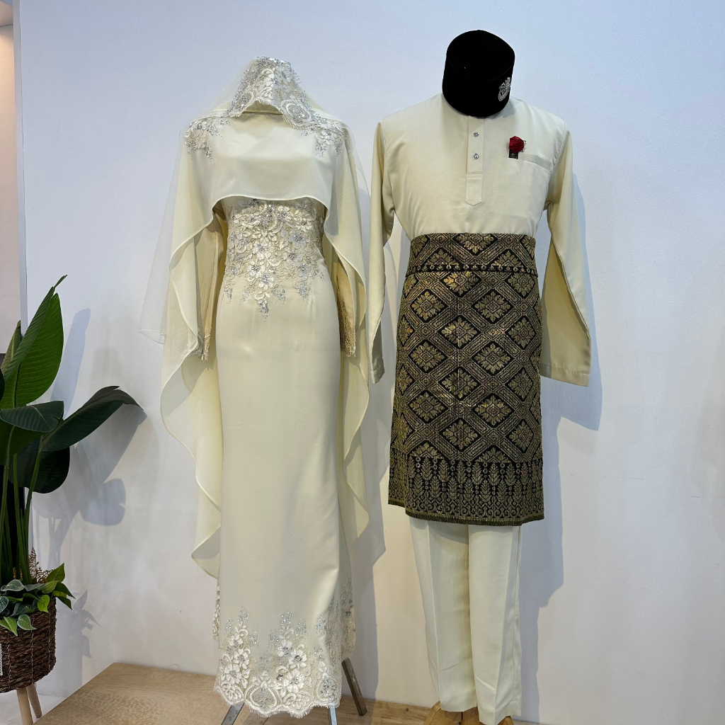 7 𝐈𝐓𝐄𝐌 - 𝟏 𝐇𝐀𝐑𝐆𝐀 Bridal Set DRESS ASTIANA In CREAM| Nikah Kahwin ...