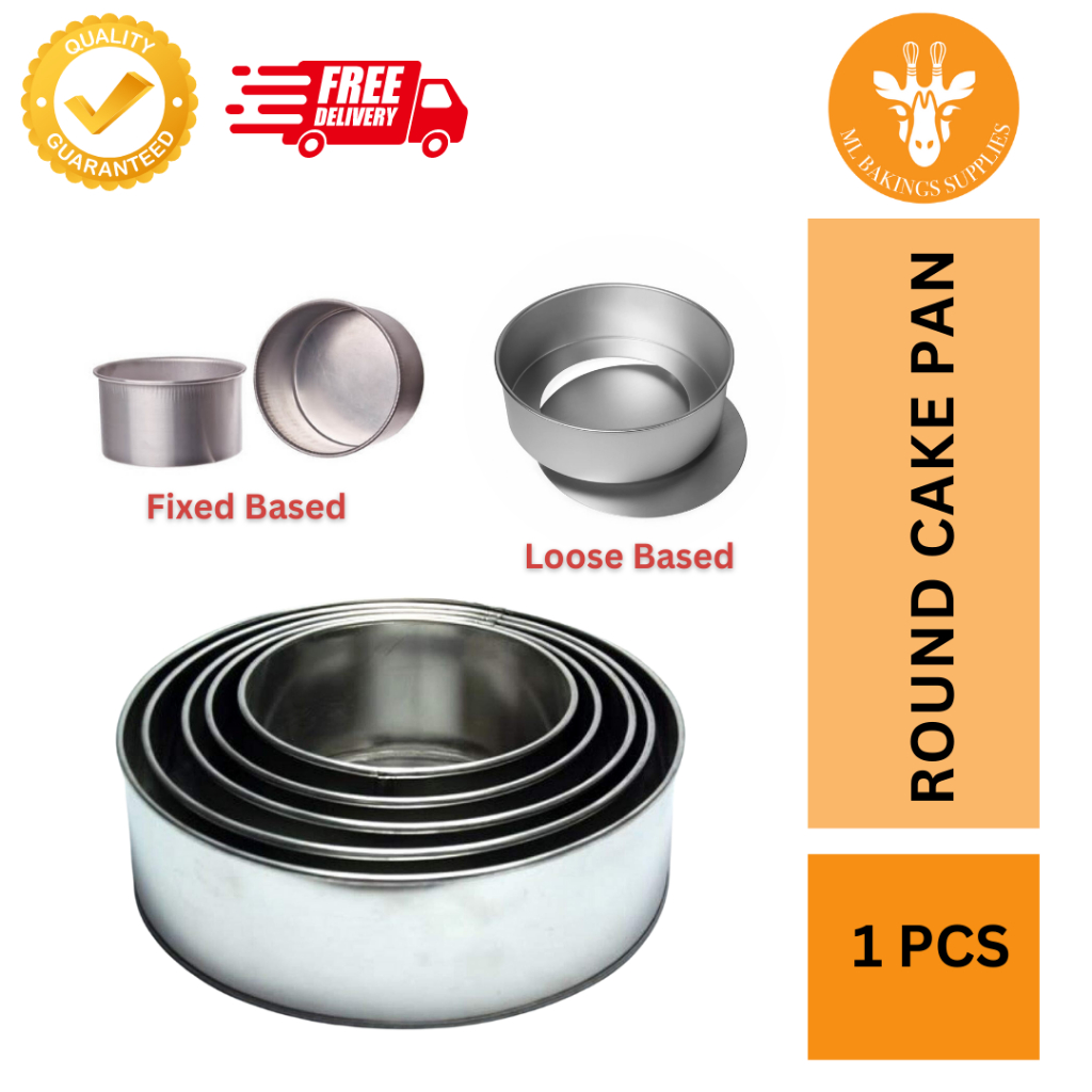 [READY STOCK] Aluminium Round Cake Mold/Handmade Loyang Kek/Cake Pan 5 ...