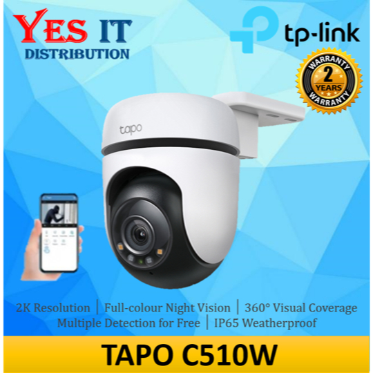 TP-Link Tapo C510W 2K CCTV Pan Tilt AI Outdoor Home WiFi Network Security Camera | Shopee Malaysia