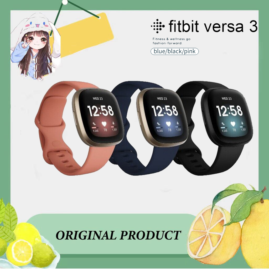 【Local Stock】FITBIT Versa 3 Smart Watch Motivational Health & Fitness ...