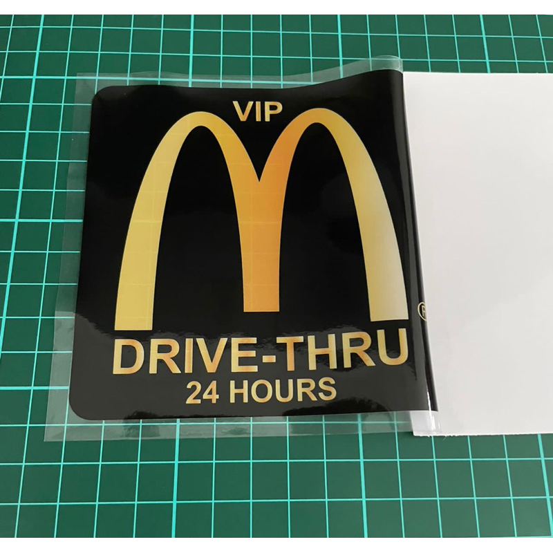 McD Drive Thru Car Sticker Limited Gold Members | Shopee Malaysia