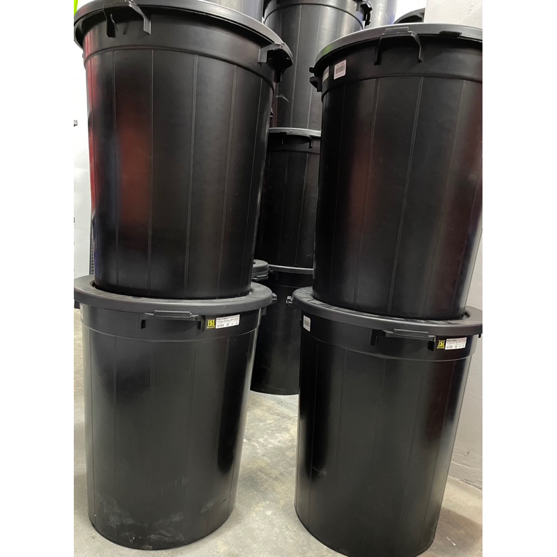 12 GALLON BLACK DUSTBIN Tong Sampah Hitam GARBAGE BIN 黑色 垃圾桶 | Shopee ...