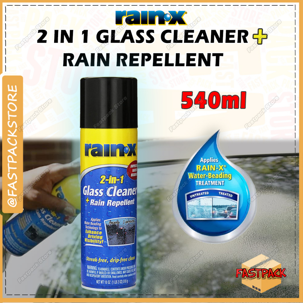 Rain-X / Rain X 2 In 1 Glass Cleaner + Rain Repellent Aerosol Streak ...
