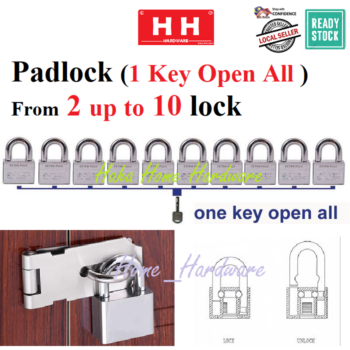 Mangga Kunci ⚠️( Brand Ramdon )( Master Key ) Heavy Duty Parity Padlock ...