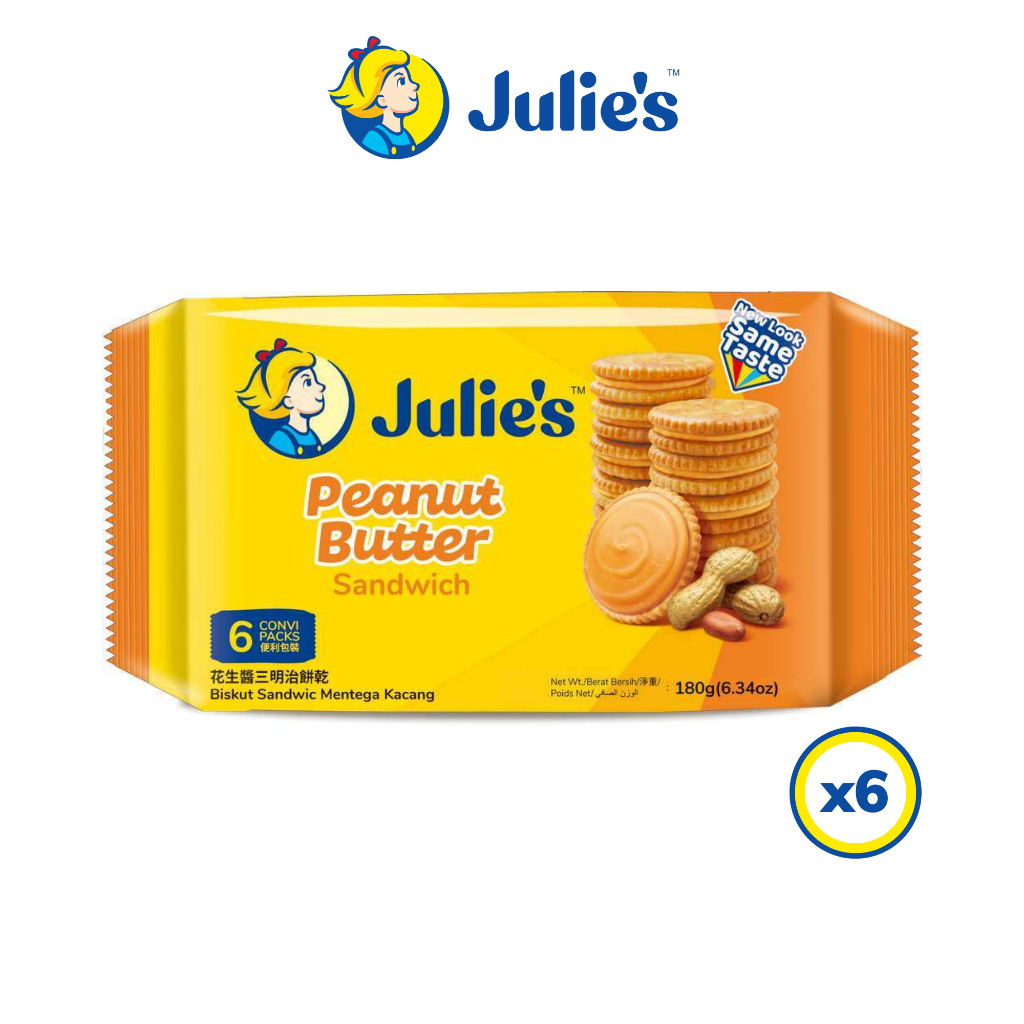 Julie's Peanut Butter Sandwich (180g x 6 Packs) | Shopee Malaysia