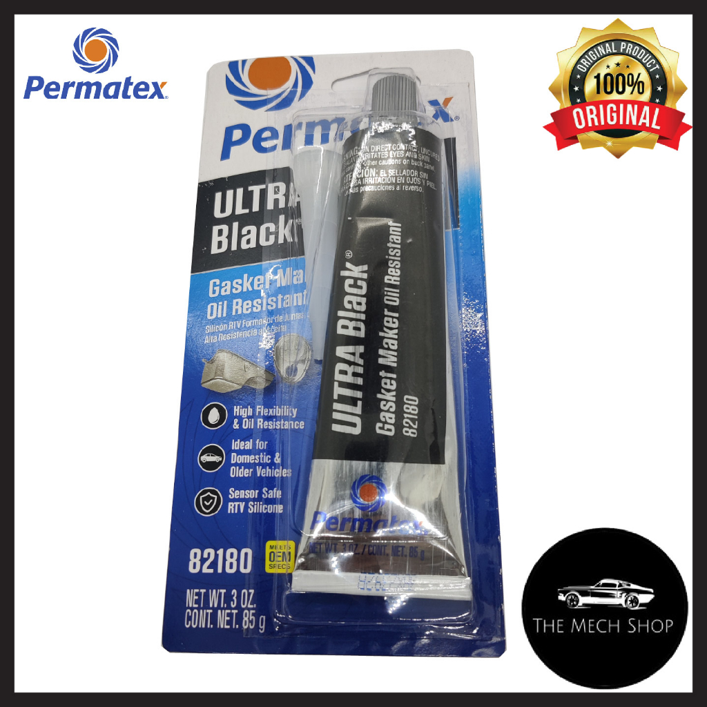 (100% Original) Permatex (Ultra Black) Heavy Duty Oil Resistance RTV ...