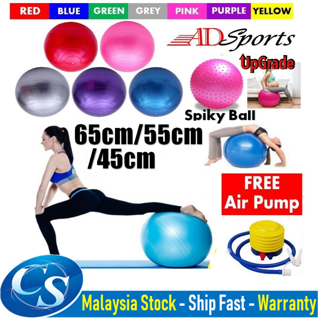 🔥🔥 45cm 55cm 65cm Anti Burst Resistance Yoga Ball Gym Fitness Iron ...