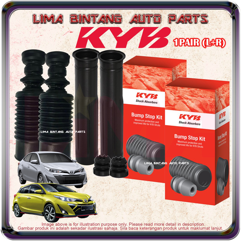 Toyota Vios NCP151 , Yaris NSP151 Front / Rear Absorber Cover Dust Protector With Bush KAYABA ...