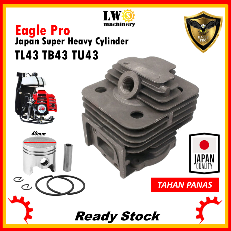 Eagle Pro Japan Super Heavy Mitsubishi TL43 TU43 TB43 BG430 Brush Cutter Cylinder Block Piston ...