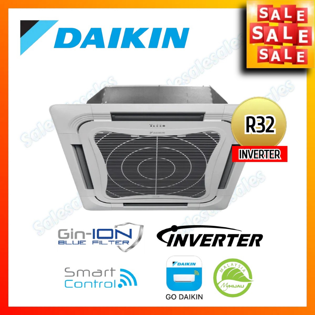 DAIKIN R32 INVERTER SkyAir 2HP / 2.5HP / 3HP / 3.5HP / 4HP / 5HP Air Conditioner FCFC-A Ceiling ...