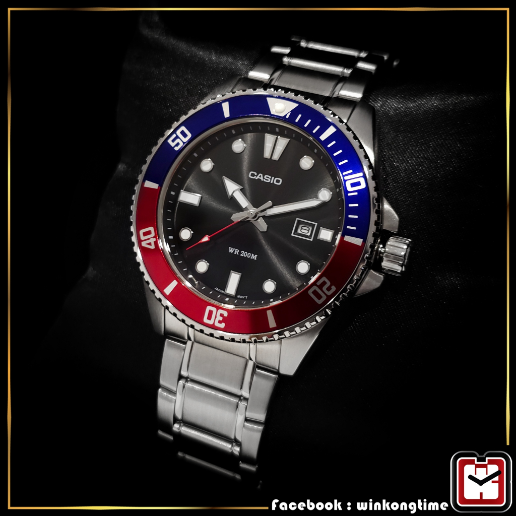 Casio Japan Man Watch 107D PEPSI Diver's_Water Resistance 200m (1 Years ...