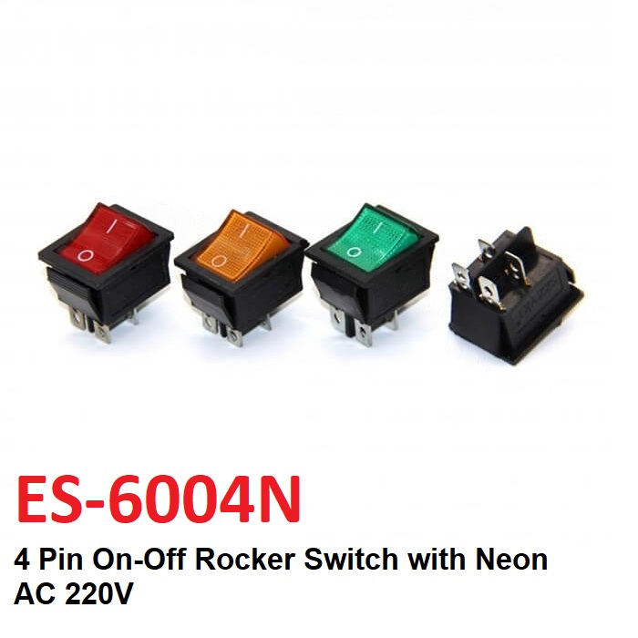 4 Pin On / Off Power Switch 15A 250V - ES-6004N | Shopee Malaysia